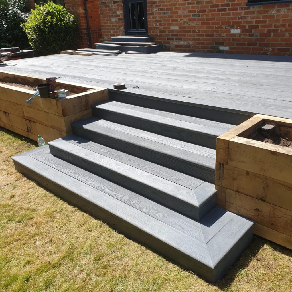 Brushed Basalt Decking - Maidenhead - Walsh Landscaping